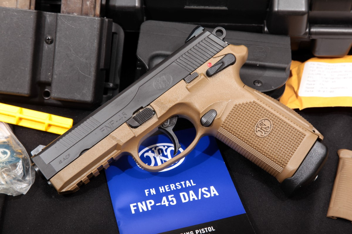 Fnh Usa Model Fnp-45, Blue & Fde 4 1/2" Ambidextrous Sa/Da Semi ...