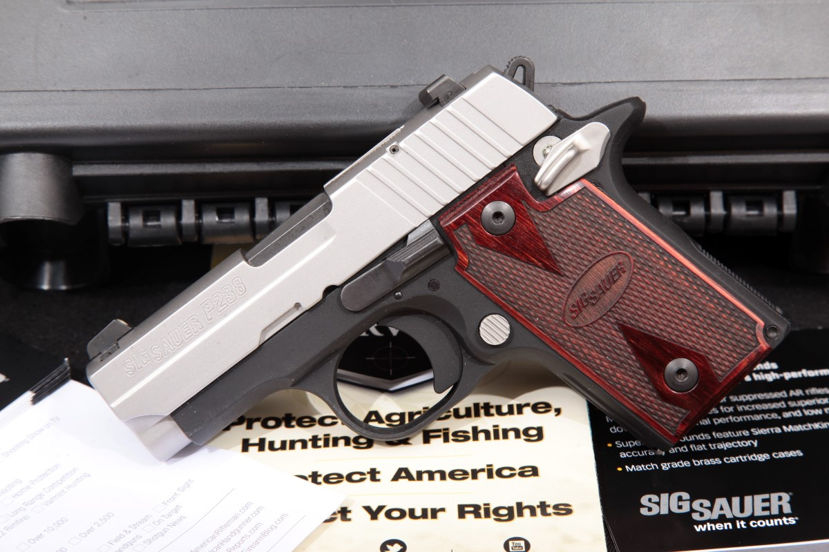 Sig Sauer Model P238 P-238 238-380-Tss-Ca, Stainless & Black 2.835 ...