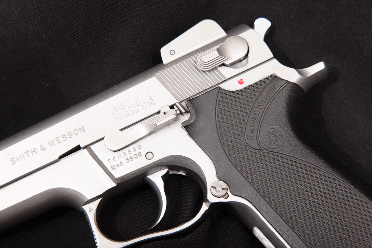 Smith & Wesson S&W Model 5906, Stainless 4" Sa/Da Semi-Automatic Pistol ...
