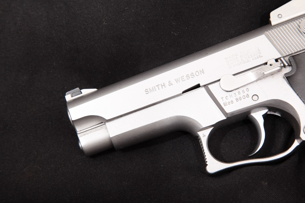 Smith & Wesson S&W Model 5906, Stainless 4" Sa/Da Semi-Automatic Pistol ...
