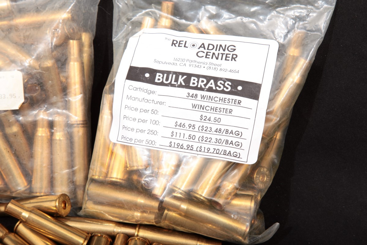 149x .348 Win. Winchester Unprimed Brass Cases Reloading Components ...