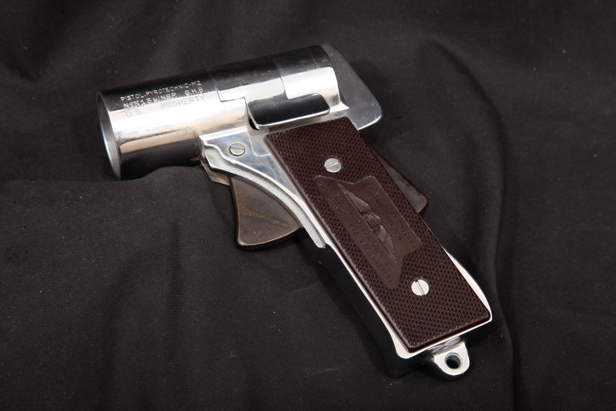 International Flare Signal Co. Pistol Pyrotechnic M2, Chrome 2 3/8 ...