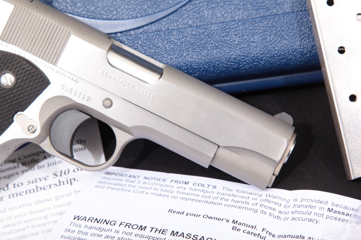 Colt Commander 1991/1911 Model 04091u, Stainless 4 1/4" Single Action ...