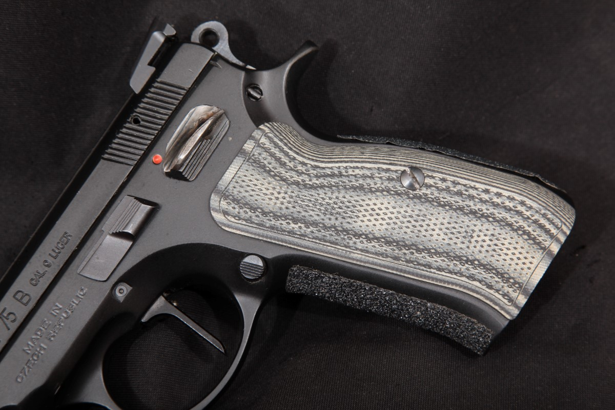 Cz Customized Model 75b 75-B Sa, Black 4.6" Sa Single Action Semi ...