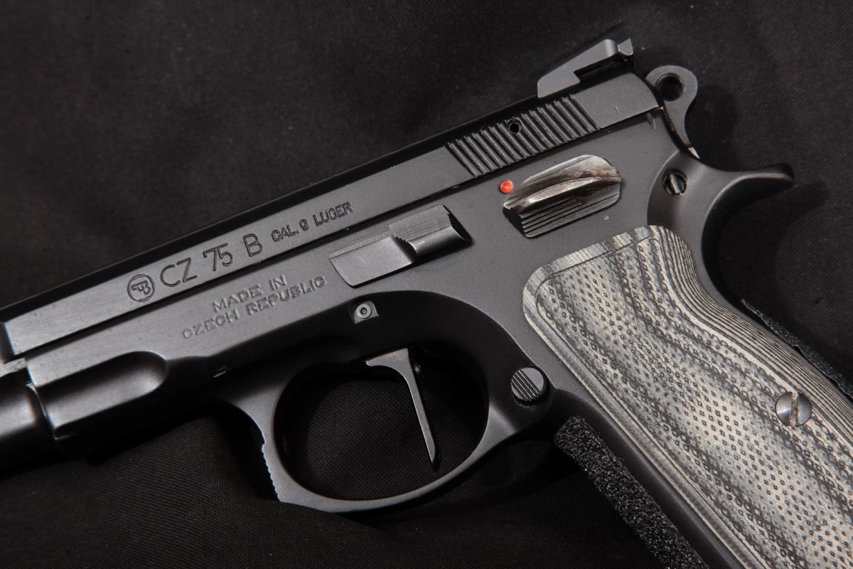 Cz Customized Model 75b 75-B Sa, Black 4.6" Sa Single Action Semi ...