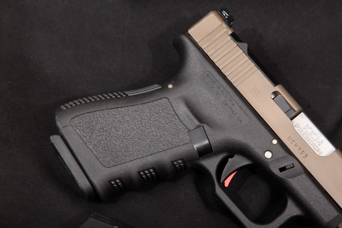 Glock Model 23 M23 G23 Gen 3, Custom, Black & Tan 4" Semi Automatic ...