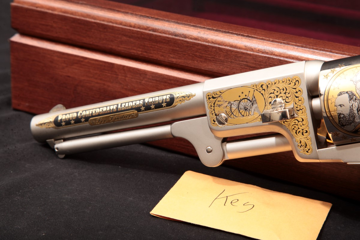 Uberti Model 1848 Dragoon Proud Confederate Leaders Tribute, Nickel 7 1 ...