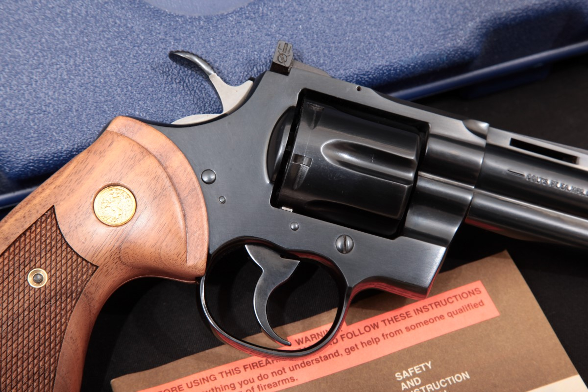 Colt Python Model I3640, Blue 4" Vent-Rib Full Lug 6-Shot Sa/Da Double ...