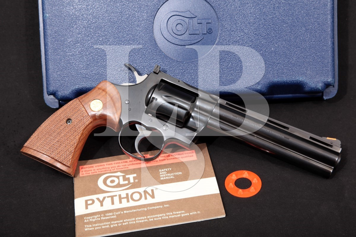 Colt Python Model I3660, Blue 6" Vent-Rib 6-Shot Sa/Da Double Action ...