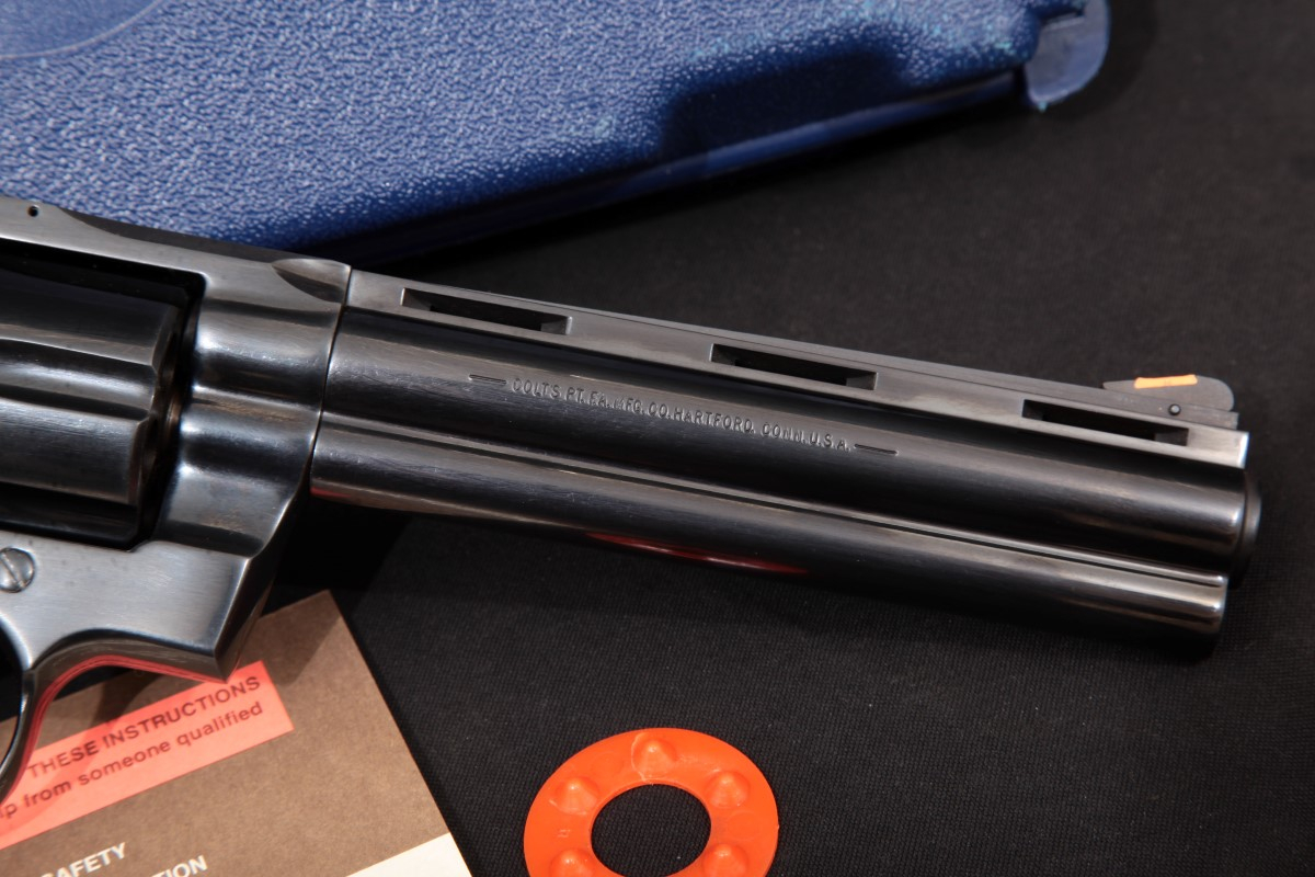 Colt Python Model I3660, Blue 6" Vent-Rib 6-Shot Sa/Da Double Action ...
