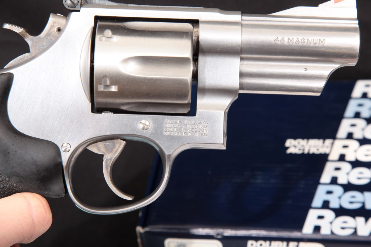 Smith & Wesson S&W Model 629-4 Backpacker 130450, Stainless 3" 6-Shot ...