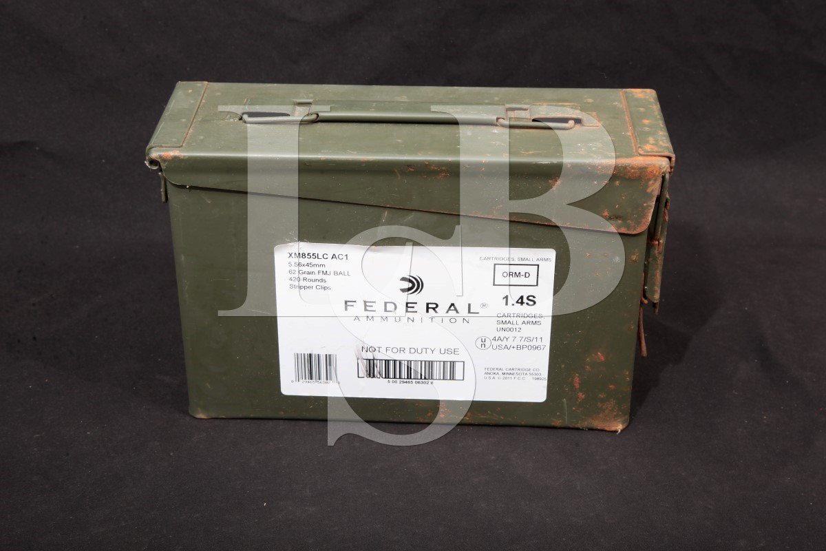 420x 5.56x45 Nato M855 Federal Ammunition 62 Gr. Green-Tip Ball Bullets ...