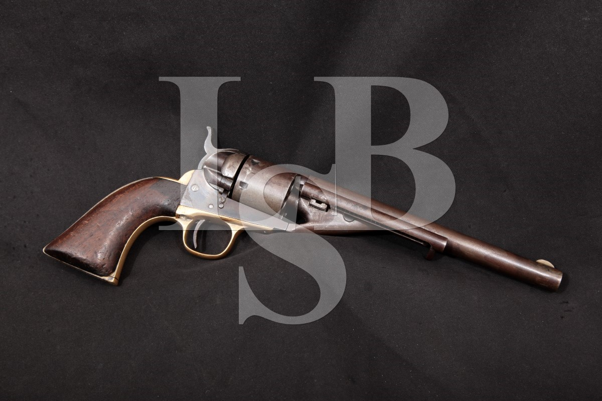 Colt Model 1861 Navy Conversion, Navy Marked, Blue/Brass, 7 Single ...