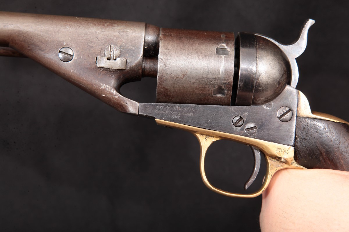 Colt Model 1861 Navy Conversion, Navy Marked, Blue/Brass, 7 Single ...