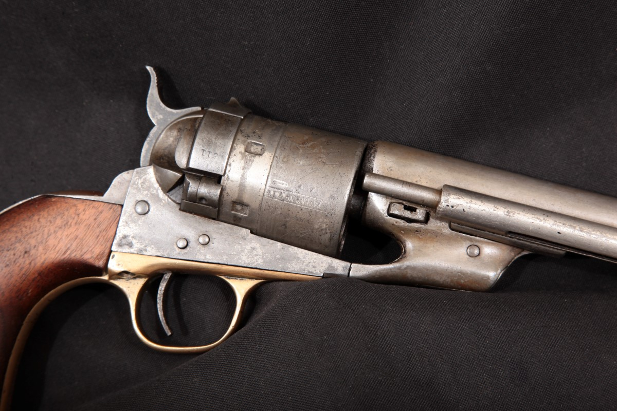 Colt Model 1860 Army Richards Conversion Us Marked, Nickel/Brass 7 ...