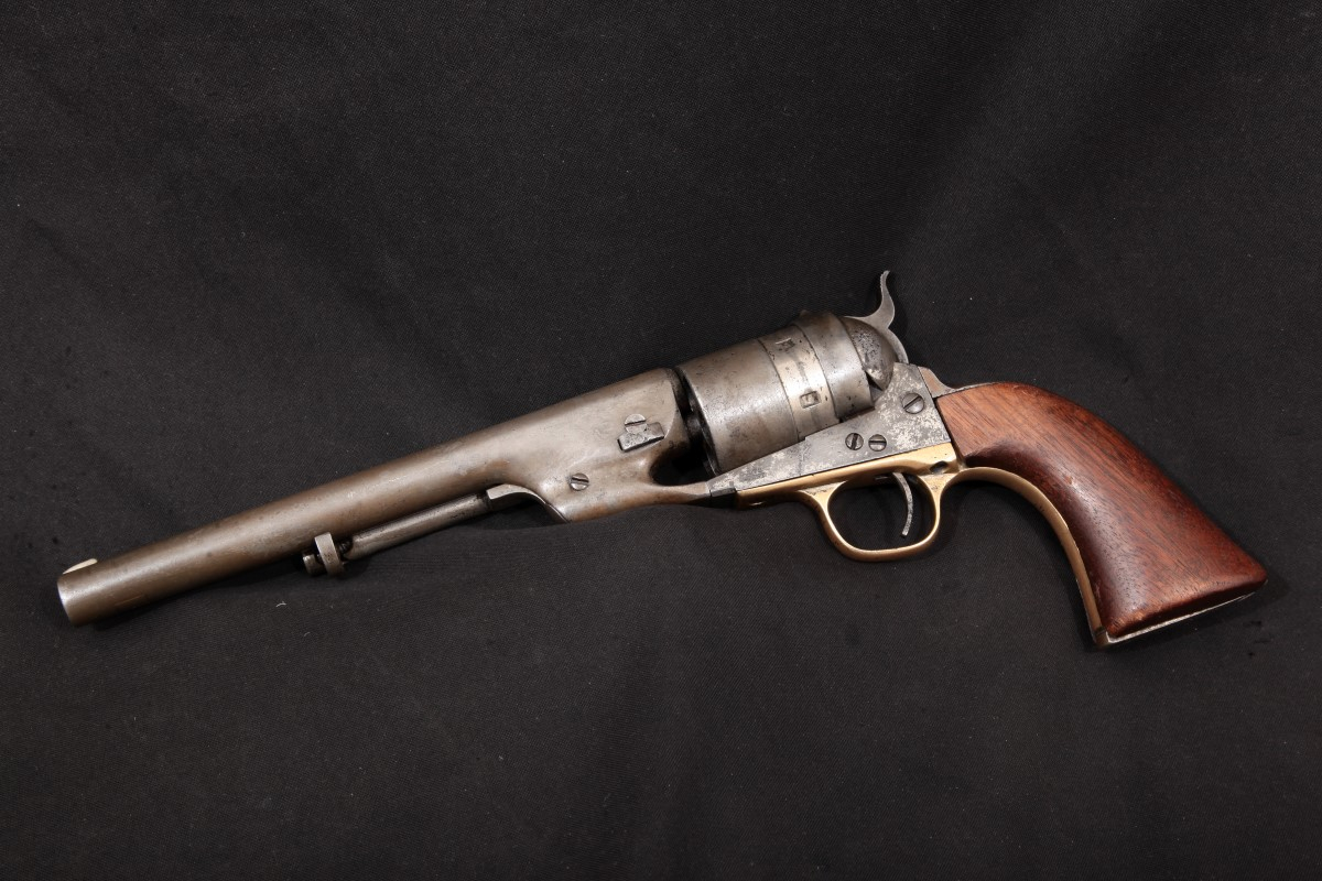 Colt Model 1860 Army Richards Conversion Us Marked, Nickel/Brass 7 ...