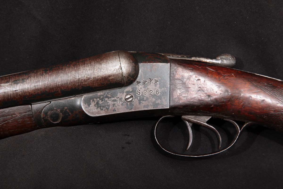 Hopkins & Allen H&A Model Forehand, Damascus 18 1/4" Double Barrel Side ...