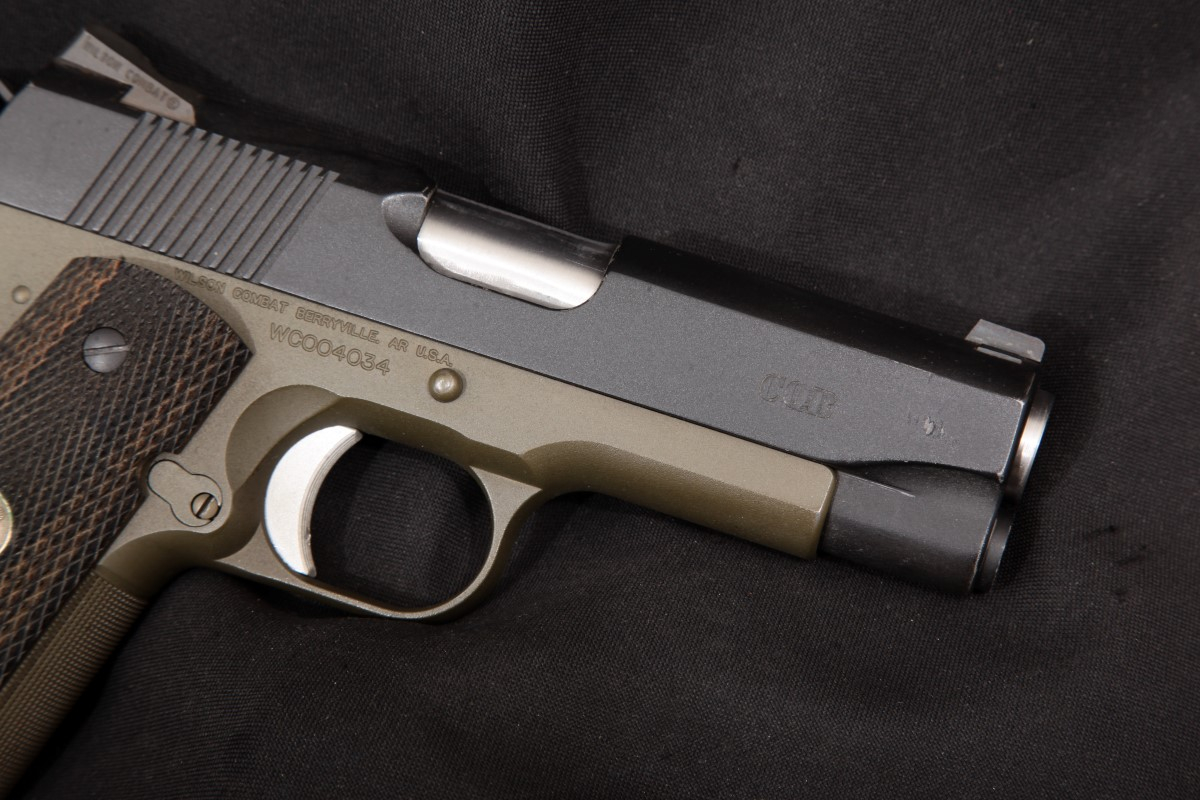 Wilson Combat Model Cqb Commander Size 1911, Dutone Black/Green 4" Semi ...