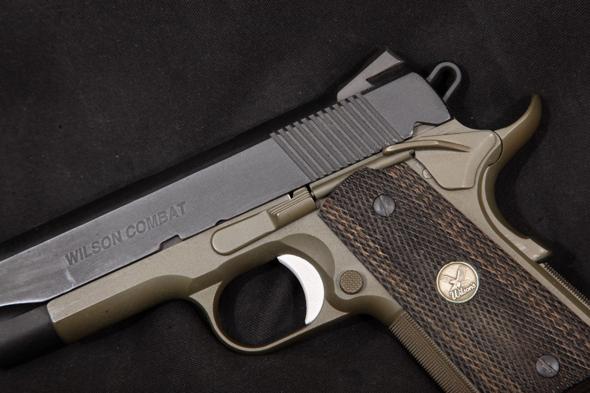 Wilson Combat Model Cqb Commander Size 1911, Dutone Black/Green 4" Semi ...