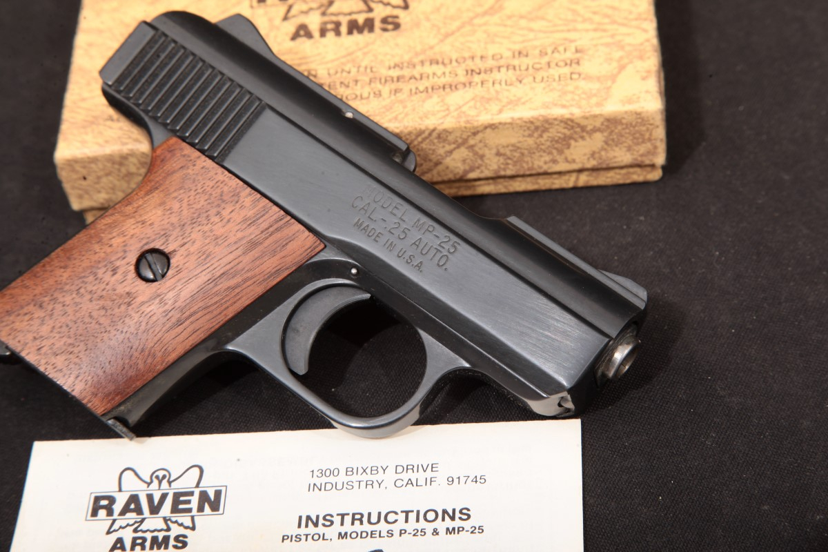 Raven Arms Model 25, Blue 2 1/2" Blowback Semi Automatic Magazine Fed ...