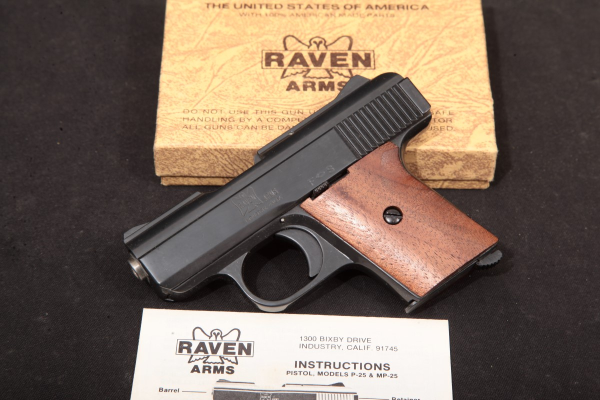 Raven Arms Model 25, Blue 2 1/2" Blowback Semi Automatic Magazine Fed ...