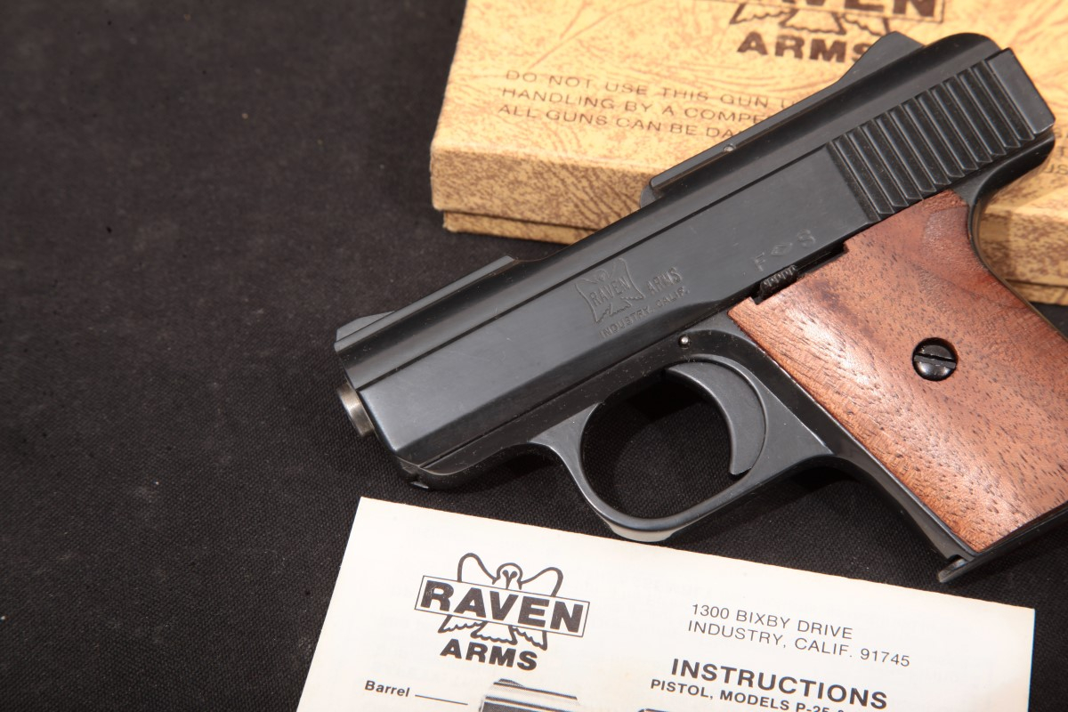 Raven Arms Model 25, Blue 2 1/2" Blowback Semi Automatic Magazine Fed ...