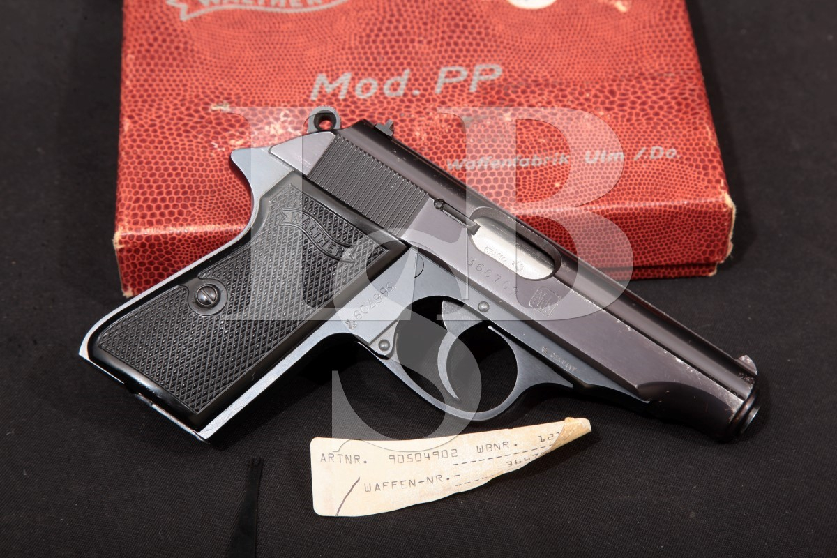 Walther West German Model Pp, Import & Police Marked, Blue, 3 7/8 Sa/Da ...