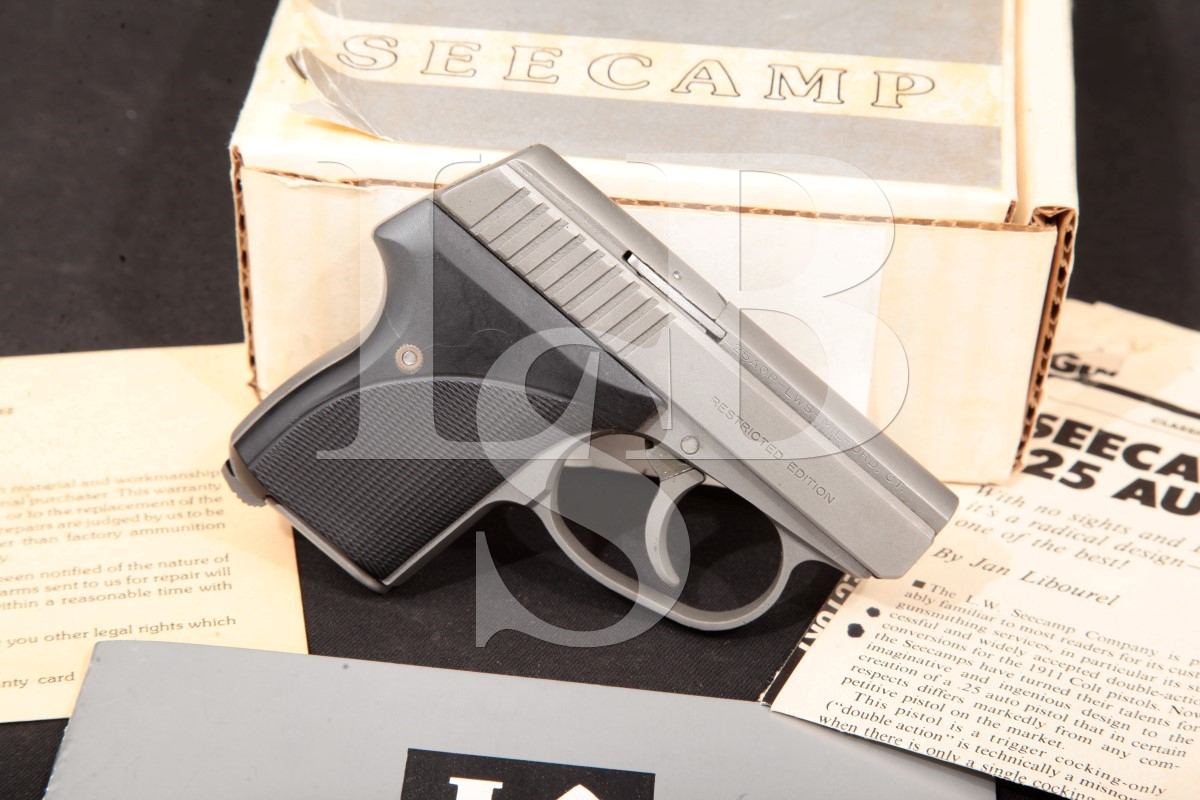 Seecamp Lws 25 Acp Model Restricted Edition, Matte Stainless 2" Dao ...