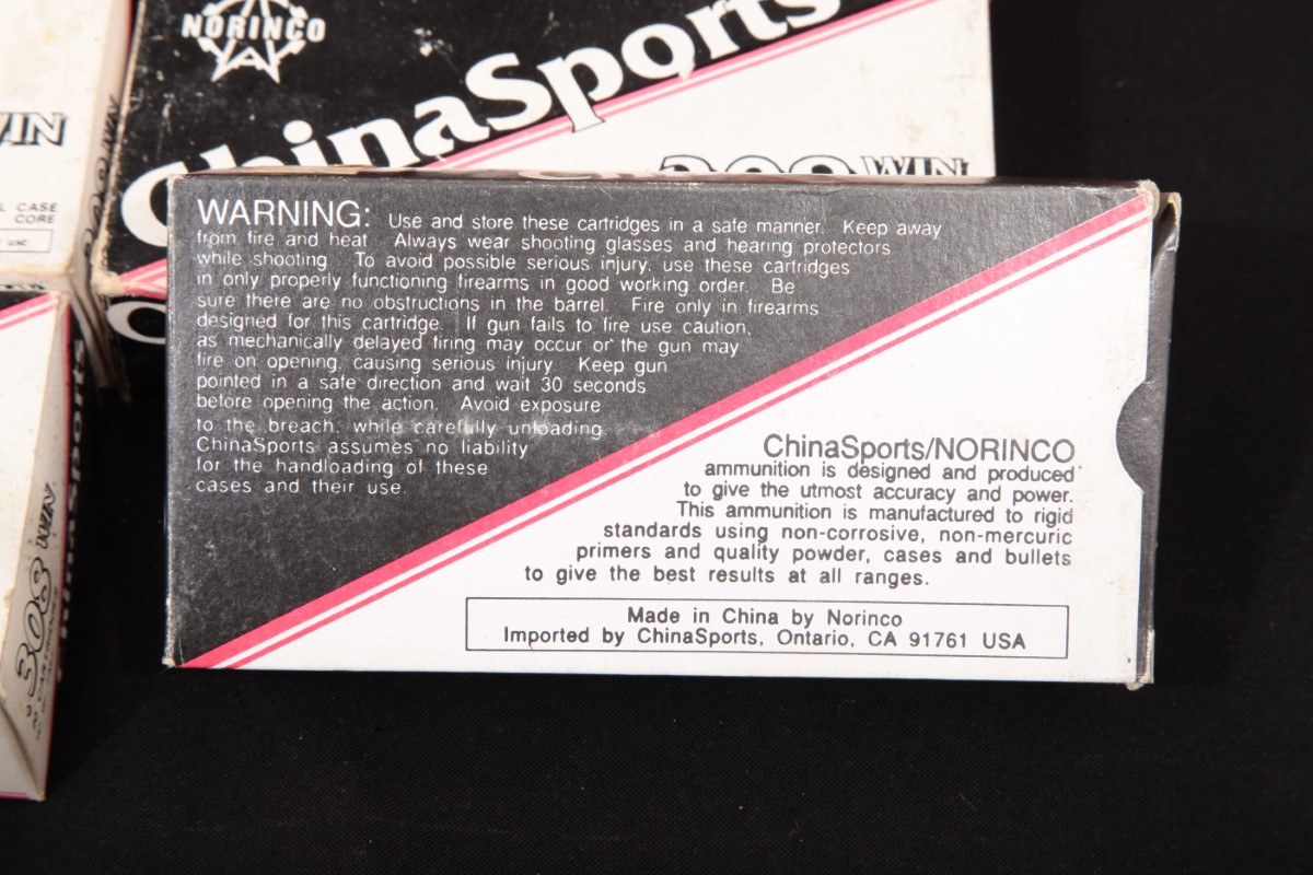 180x .308 Win. Norinco Copper Washed Ammunition 147 Grain Fmj Steel ...