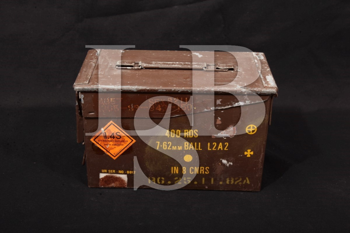 350x 7.62mm Ball L2a2 Ammunition British Military Ammo In Can .308 Fmj ...