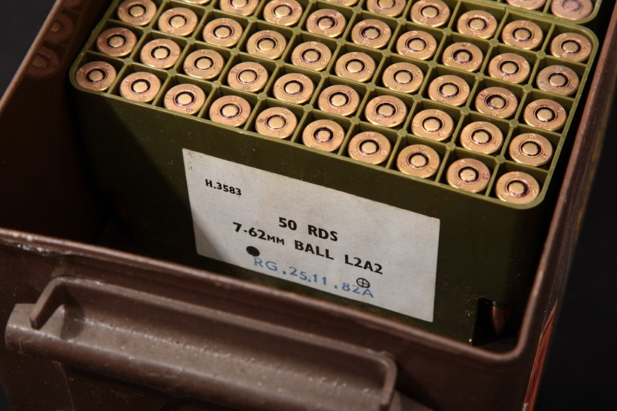 350x 7.62mm Ball L2a2 Ammunition British Military Ammo In Can .308 Fmj ...