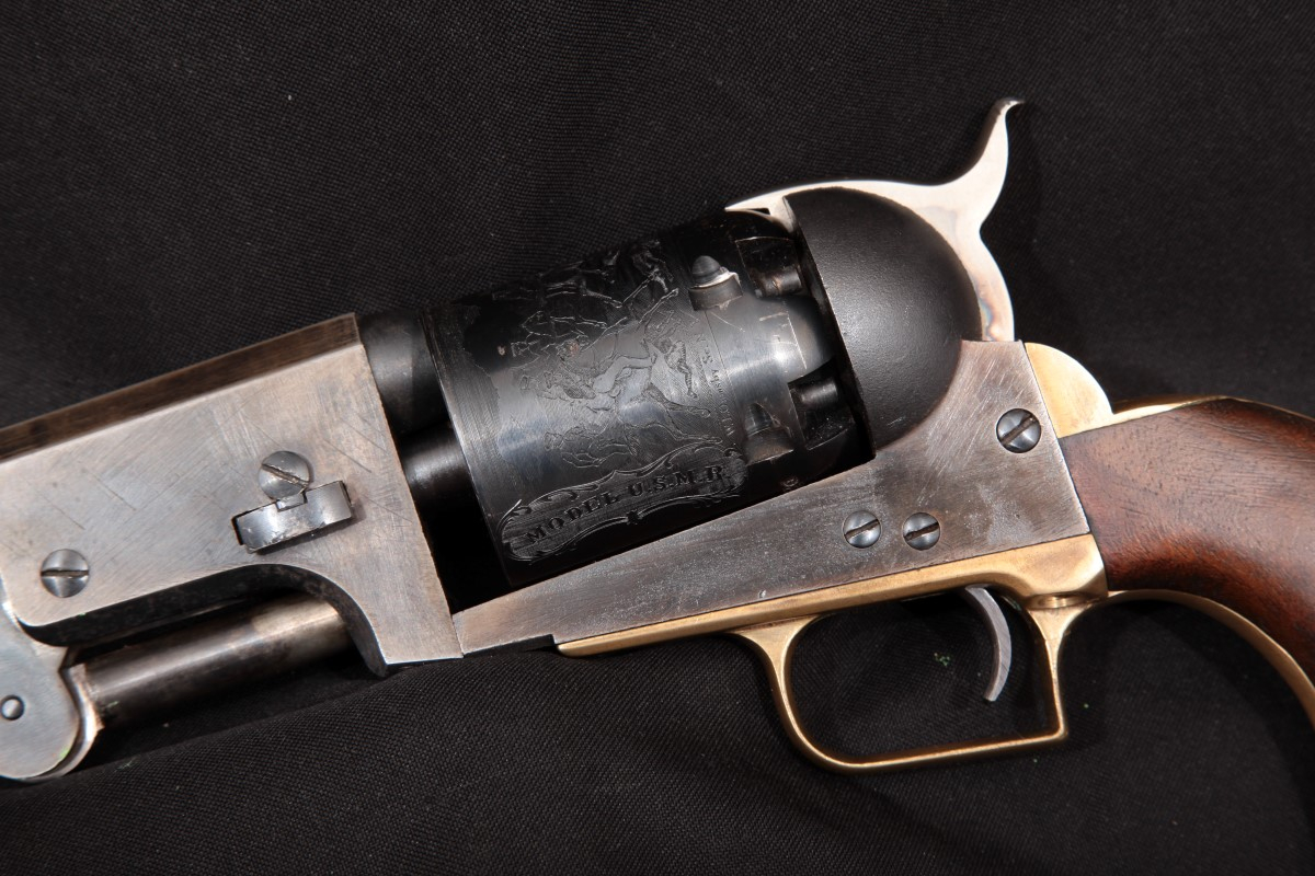 Armi Sport Asm Model 1848 Dragoon, Blue & Brass 7 1/2" Single Action ...