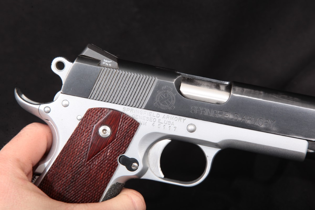 Springfield Armory Model 1911-A1, Blue & Hard Chrome 5" Single Action ...