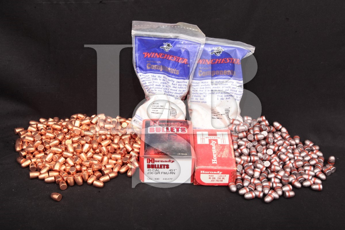 877x .45 Acp Bullets Rainier, Sure Fire, Win. Hornady Bullets 230 Grain ...