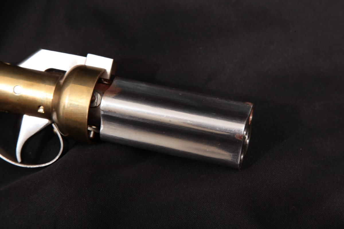 Cmc Pepperbox Kit Gun, Brass & Polished Steel 3 1/4" 4-Shot Black ...