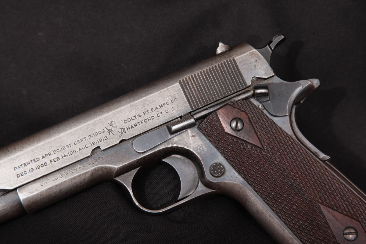 Colt Wwi Model Of 1911 Government U. S. Marked, Blue 5 Sa Military Semi ...
