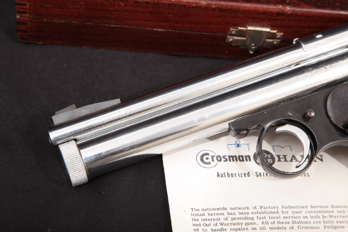 Crosman Model 150 Medalist Pellgun Pistol, Chrome 6" Co2 Single Shot ...