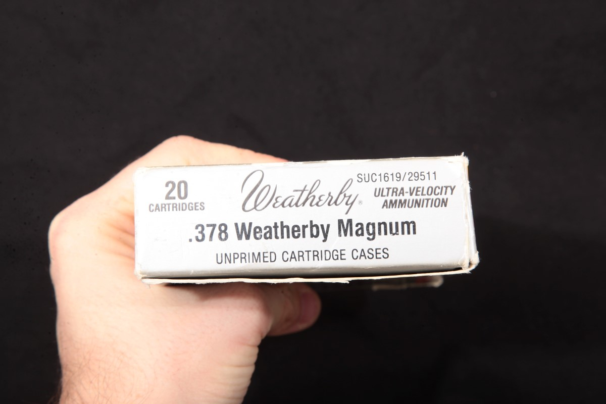 6x .378 Wby Mag Weatherby Magnum Reloaded Ammunition & 4x Brass Cases ...