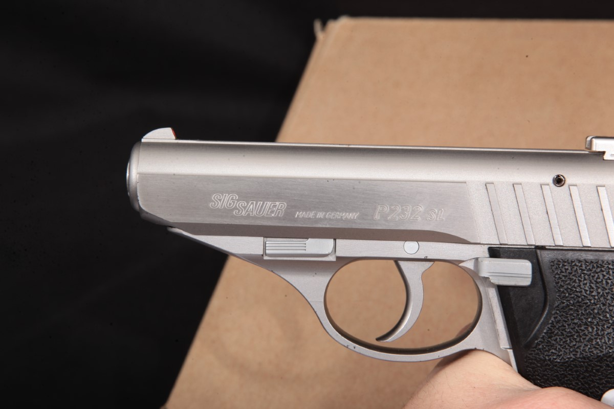 Sig Sauer Model P232sl P-232 Sl 232-380-S, Stainless 3 1/2" Sa/Da Semi ...