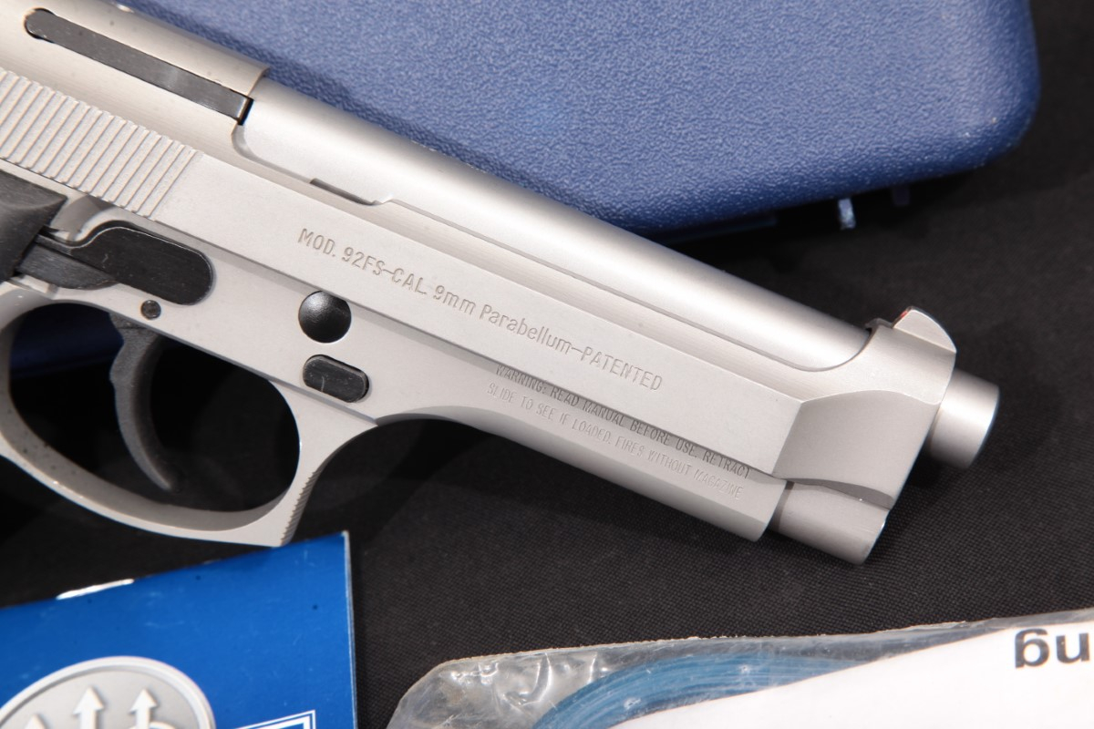 Beretta Model 92fs 92-Fs Inox Js92f535, Stainless & Alloy 4.9" Sa/Da ...