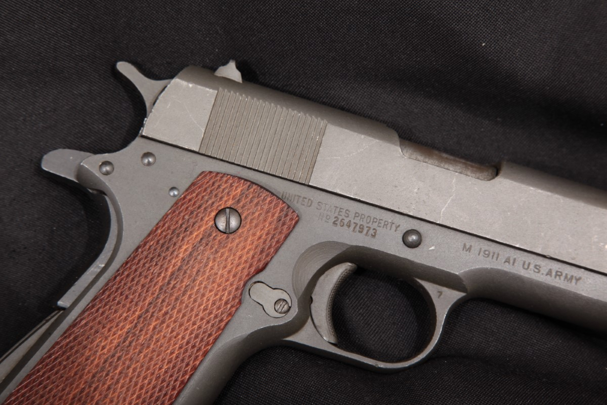 Ithaca Wwii Model 1911-A1 1911a1 M1911, Parkerized 5 Sa U.S. Military Single Action Semi ...