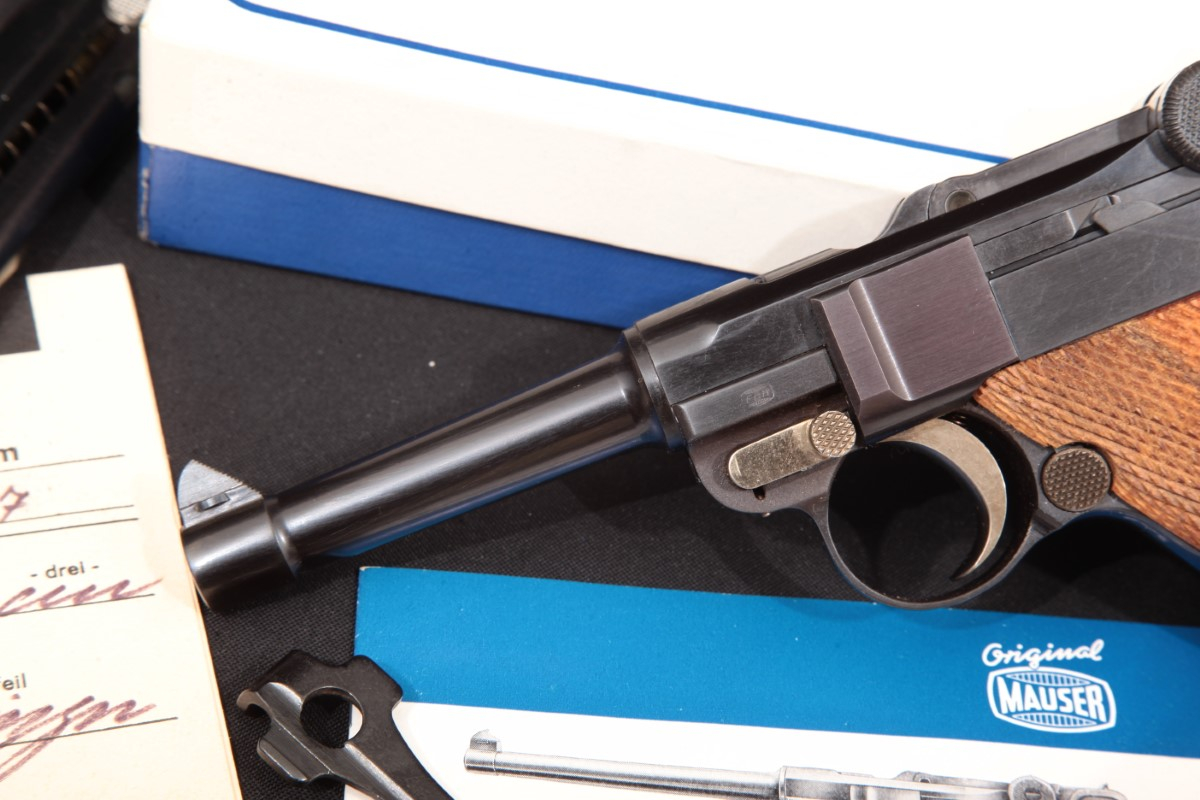 Mauser Interarms Parabellum Swiss-Style Luger, Blue 4" Toggle-Lock Semi ...