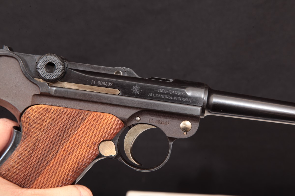 Mauser Interarms Parabellum Swiss-Style Luger, Blue 4" Toggle-Lock Semi ...