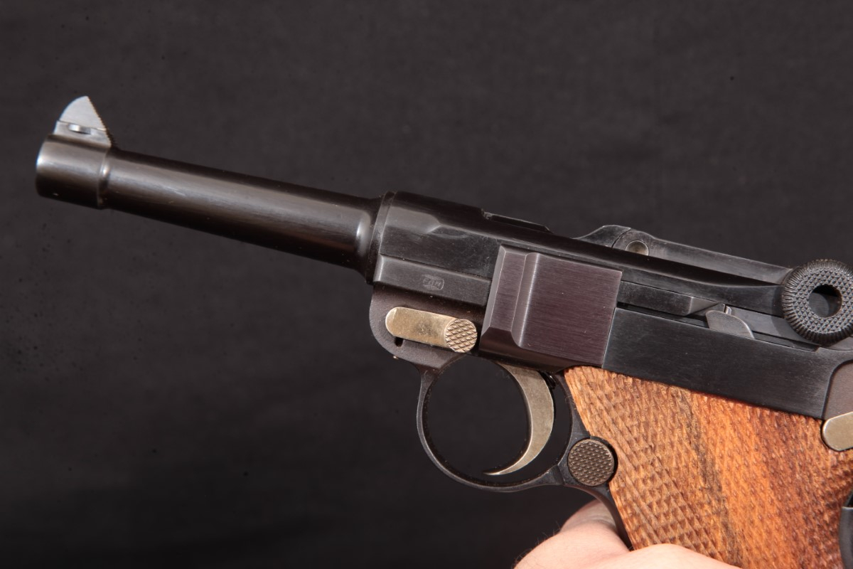 Mauser Interarms Parabellum Swiss-Style Luger, Blue 4" Toggle-Lock Semi ...