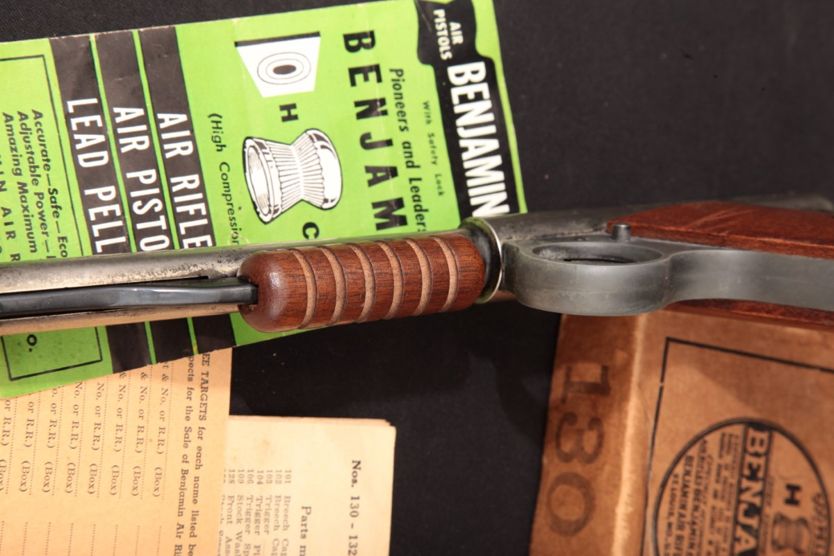 Vintage Pre-1957 Benjamin Model 130 Target Air Pistol & Box .177 ...