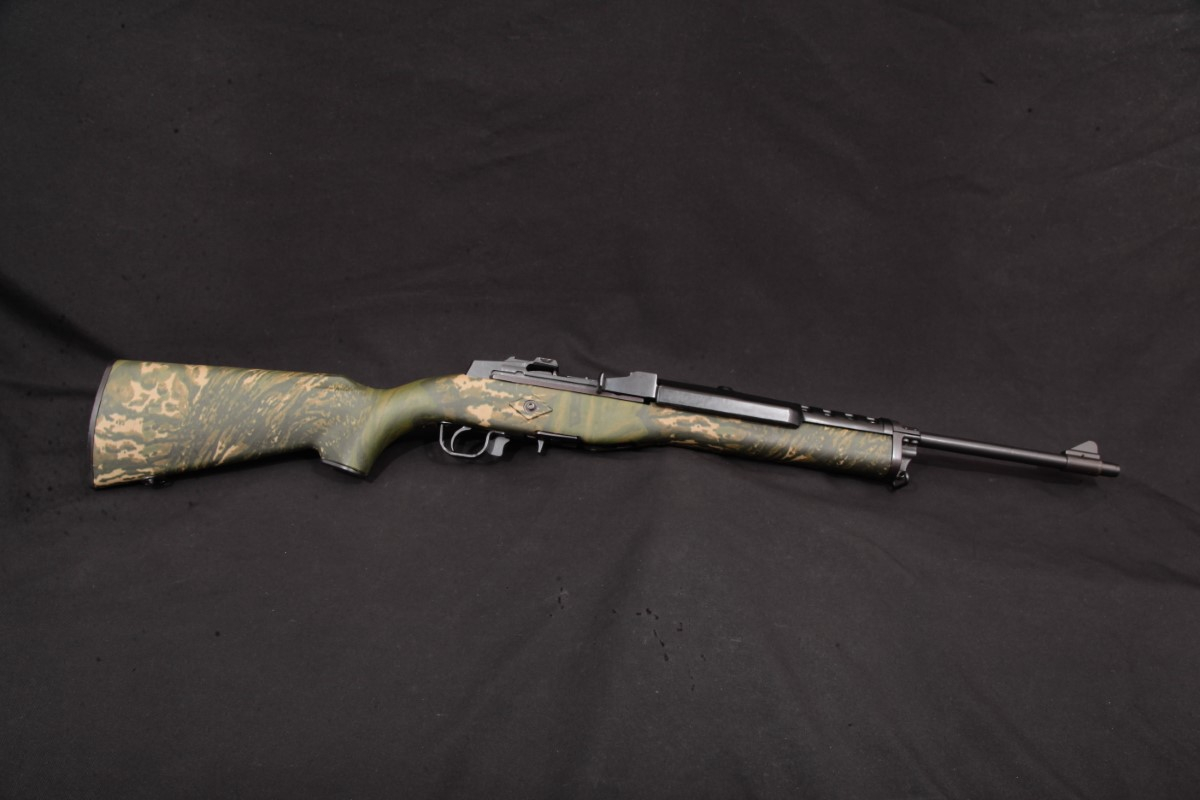 Sturm, Ruger & Co. Mini 14 .223 Rem. Semi-Auto Rifle W/ Green Woodland ...