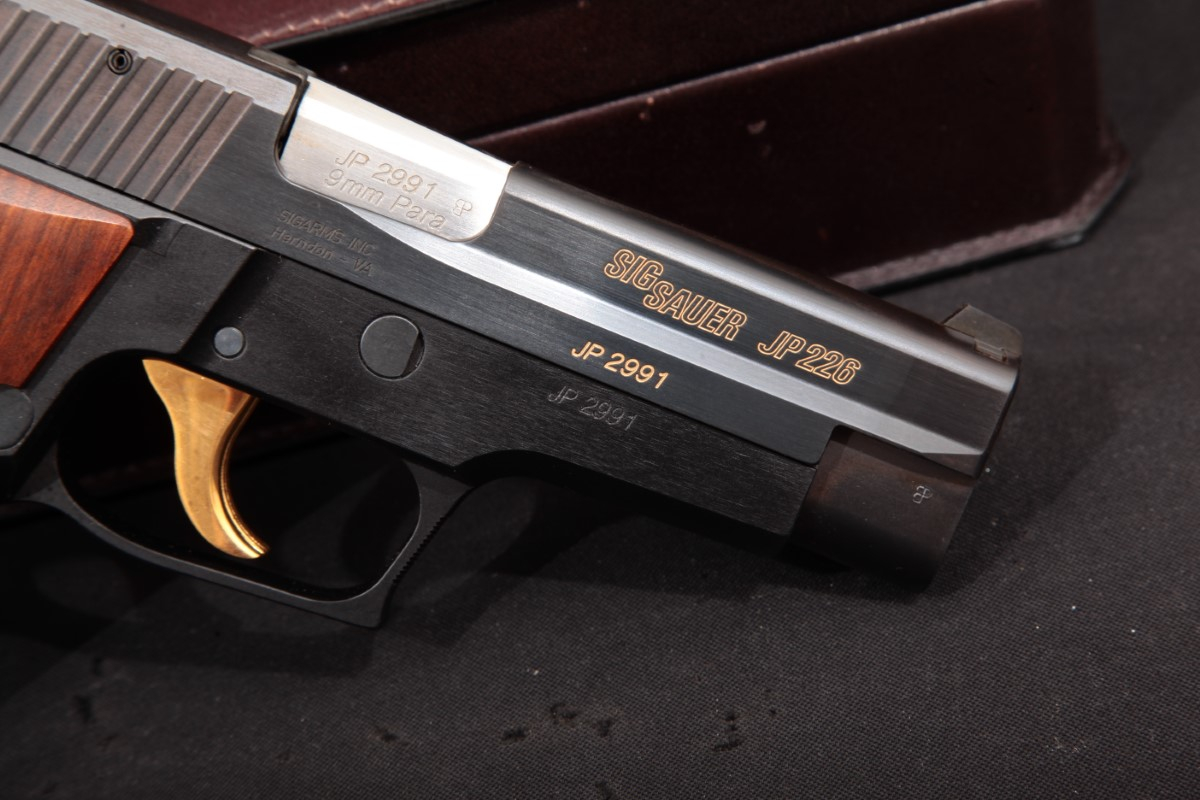 Sig Sauer Model P226 Jubilee Pistol 125th Ann. 226, Blue, Black & Gold ...