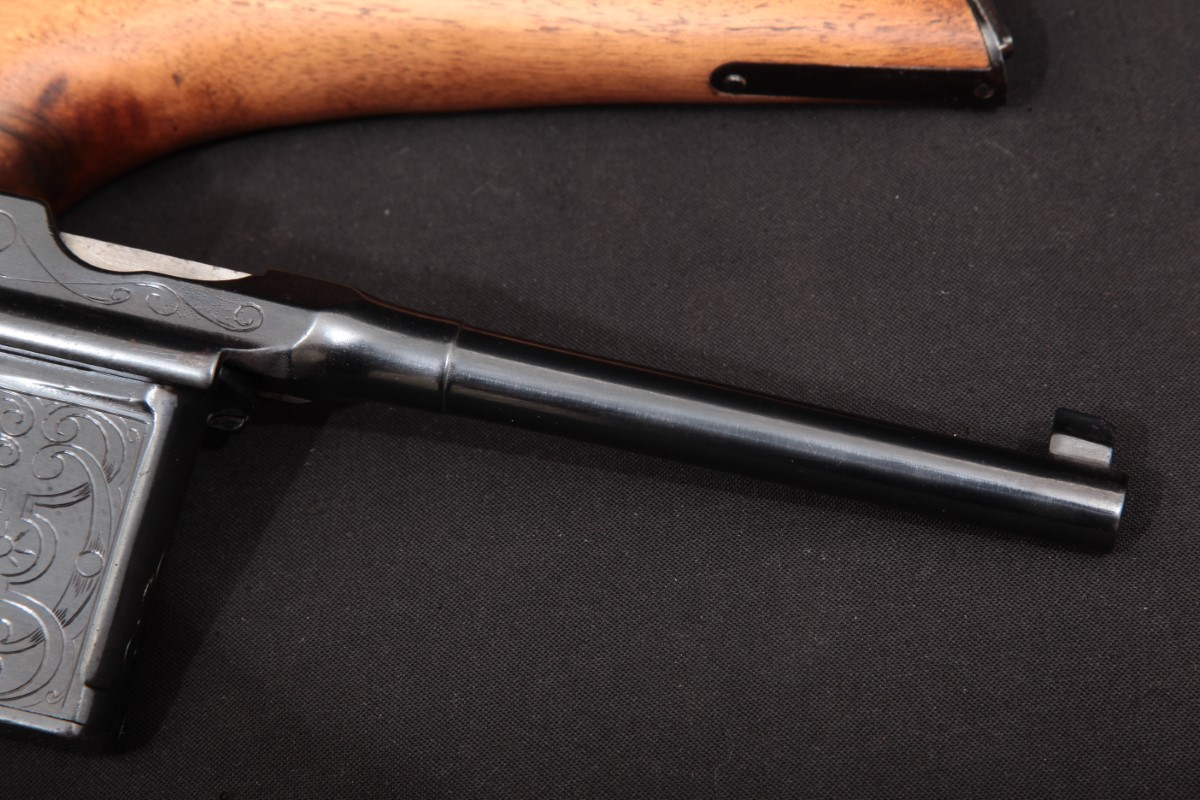 Mauser C96 Broomhandle Late 1930 Commercial Engraved Non-Import, Blue 5 ...