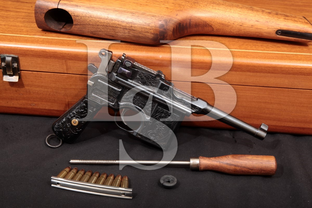Mauser C96 Broomhandle Late Post War Bolo Engraved Non-Import, Blue 4 ...