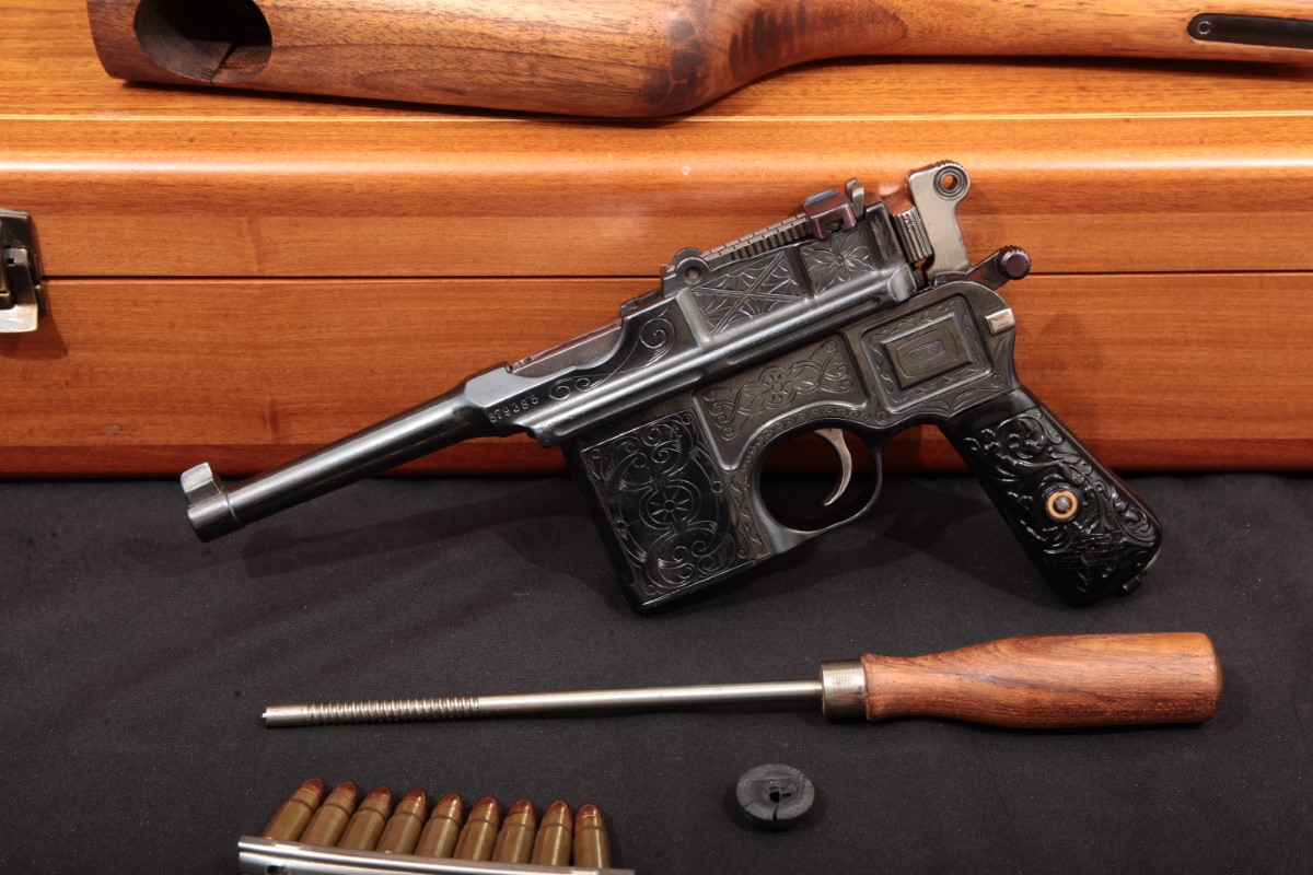 Mauser - C96 Broomhandle Late Post War Bolo Engraved Non-Import, Blue 4 ...